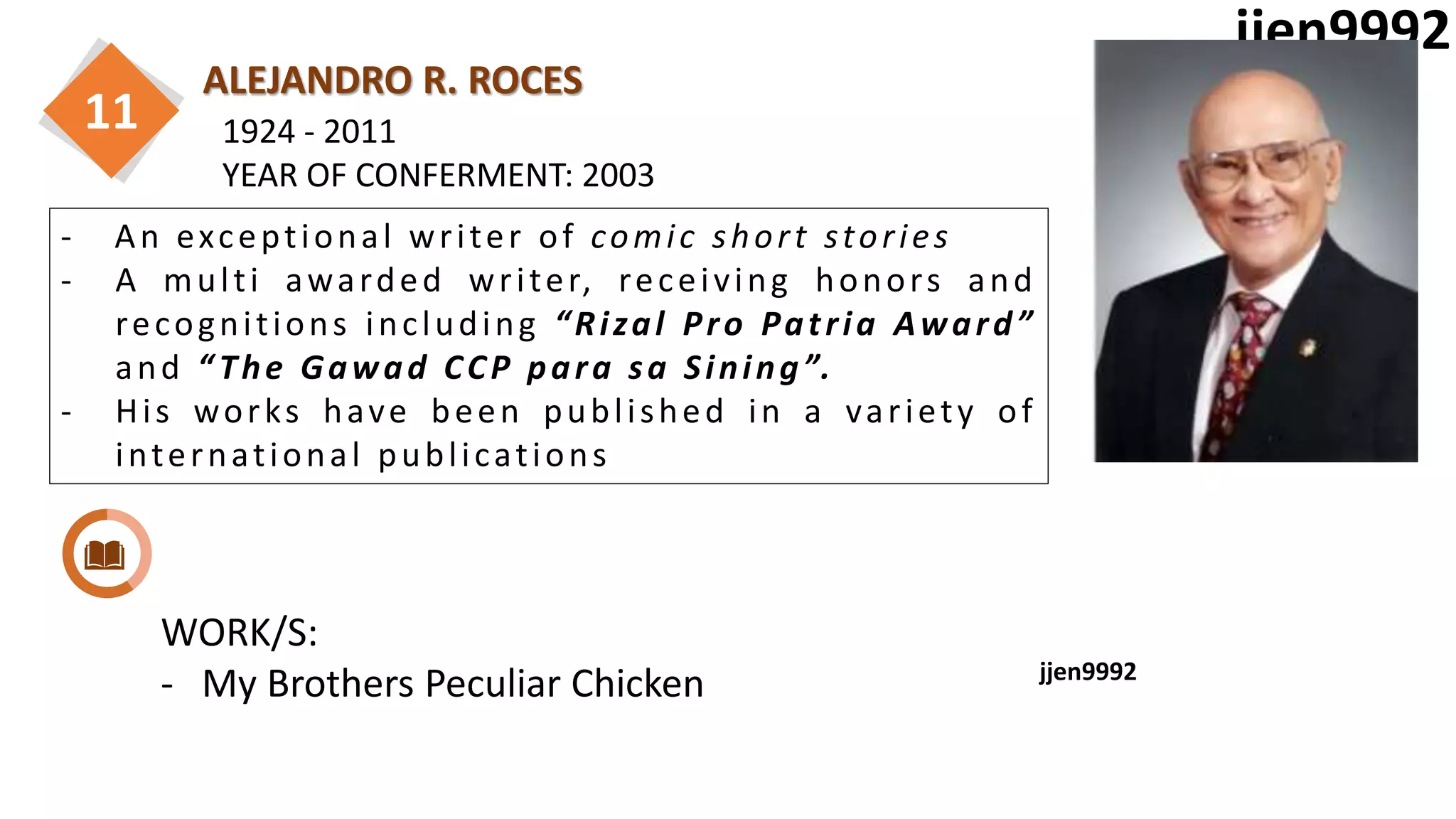 NATIONAL ARTISTSOF PHILIPPINES IN LITERATURE | PPTX