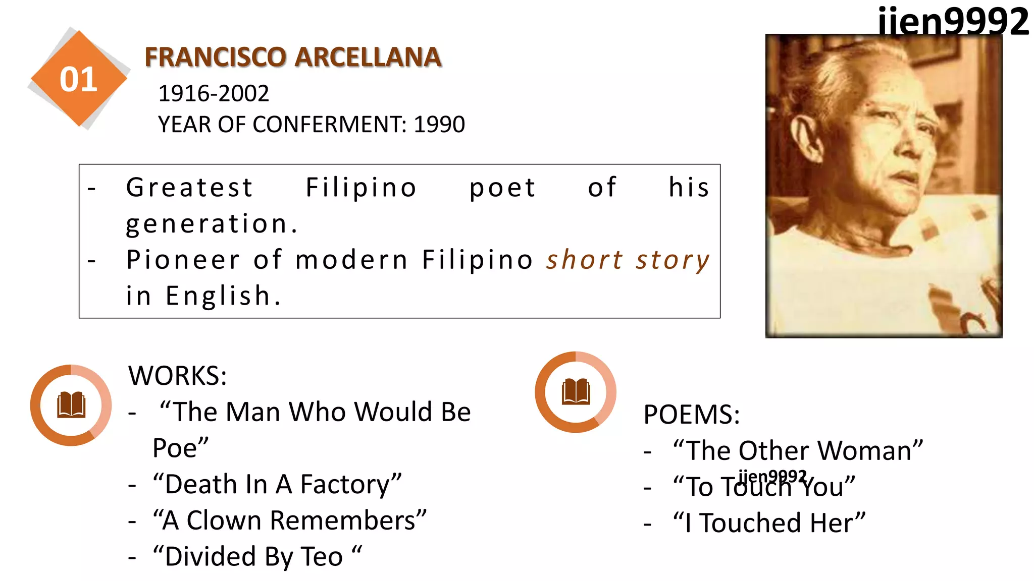 NATIONAL ARTISTSOF PHILIPPINES IN LITERATURE | PPTX