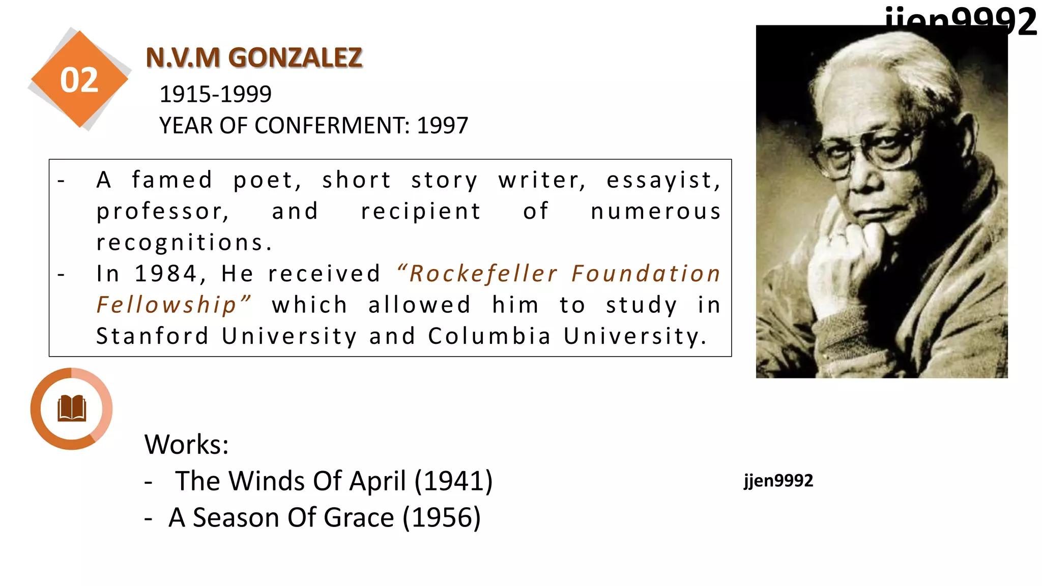 NATIONAL ARTISTSOF PHILIPPINES IN LITERATURE | PPTX