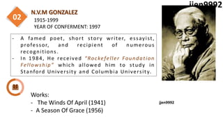 NATIONAL ARTISTSOF PHILIPPINES IN LITERATURE | PPTX