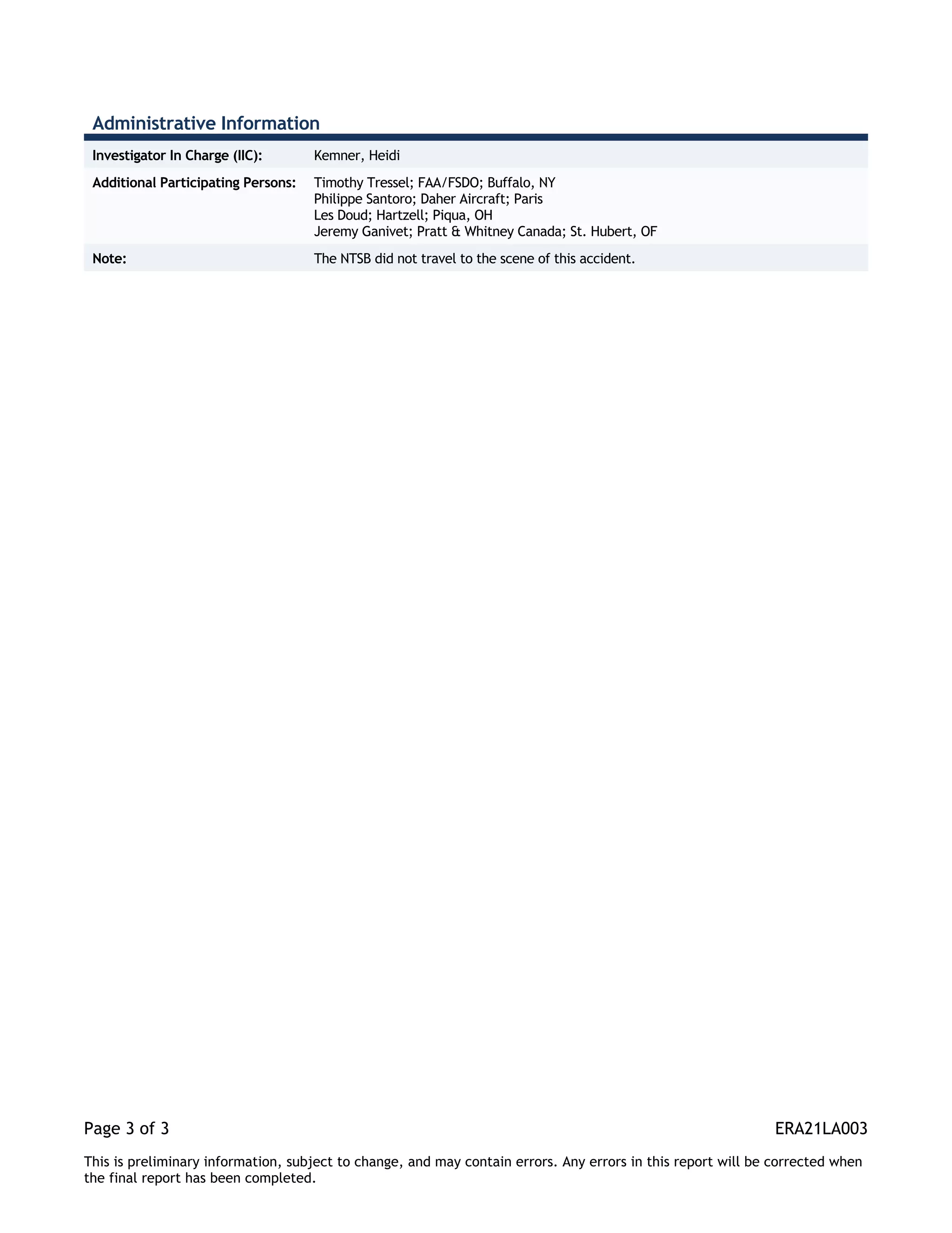 NTSB report on deadly plane crash near Corfu, NY | PDF