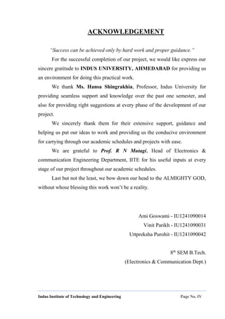 Report of Advance car security system major project | PDF