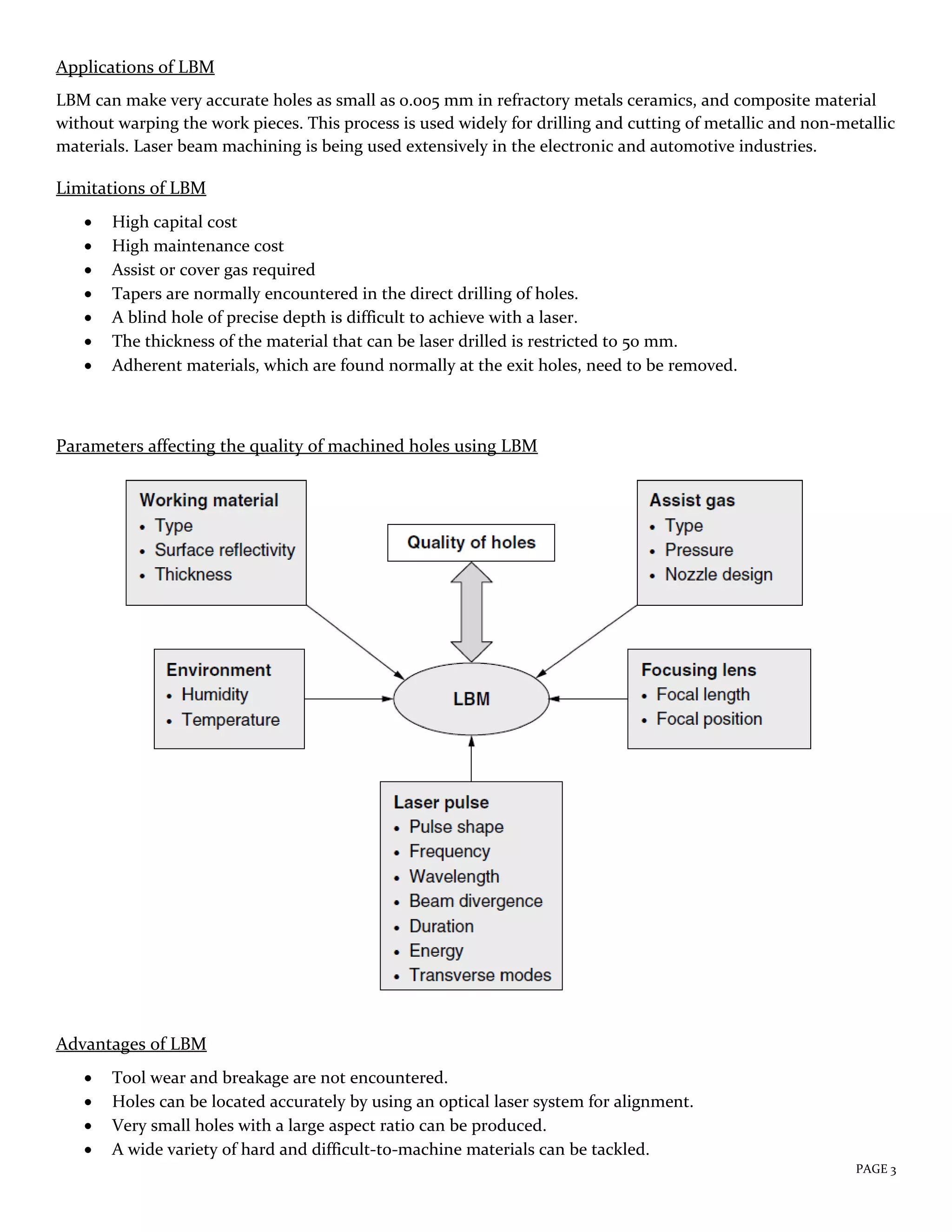 Report on EDM,LJM, USM & ECM | PDF