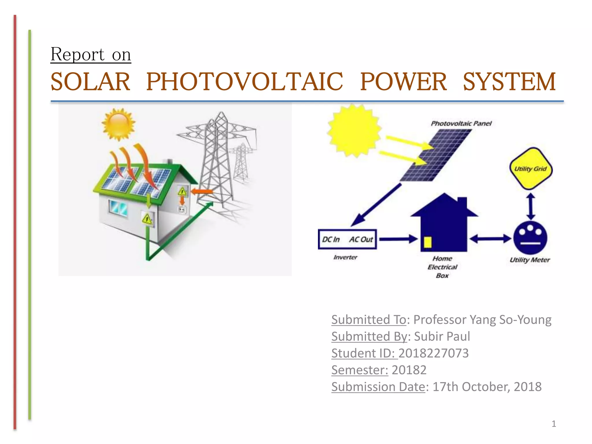 solar photovolatic power system | PPTX