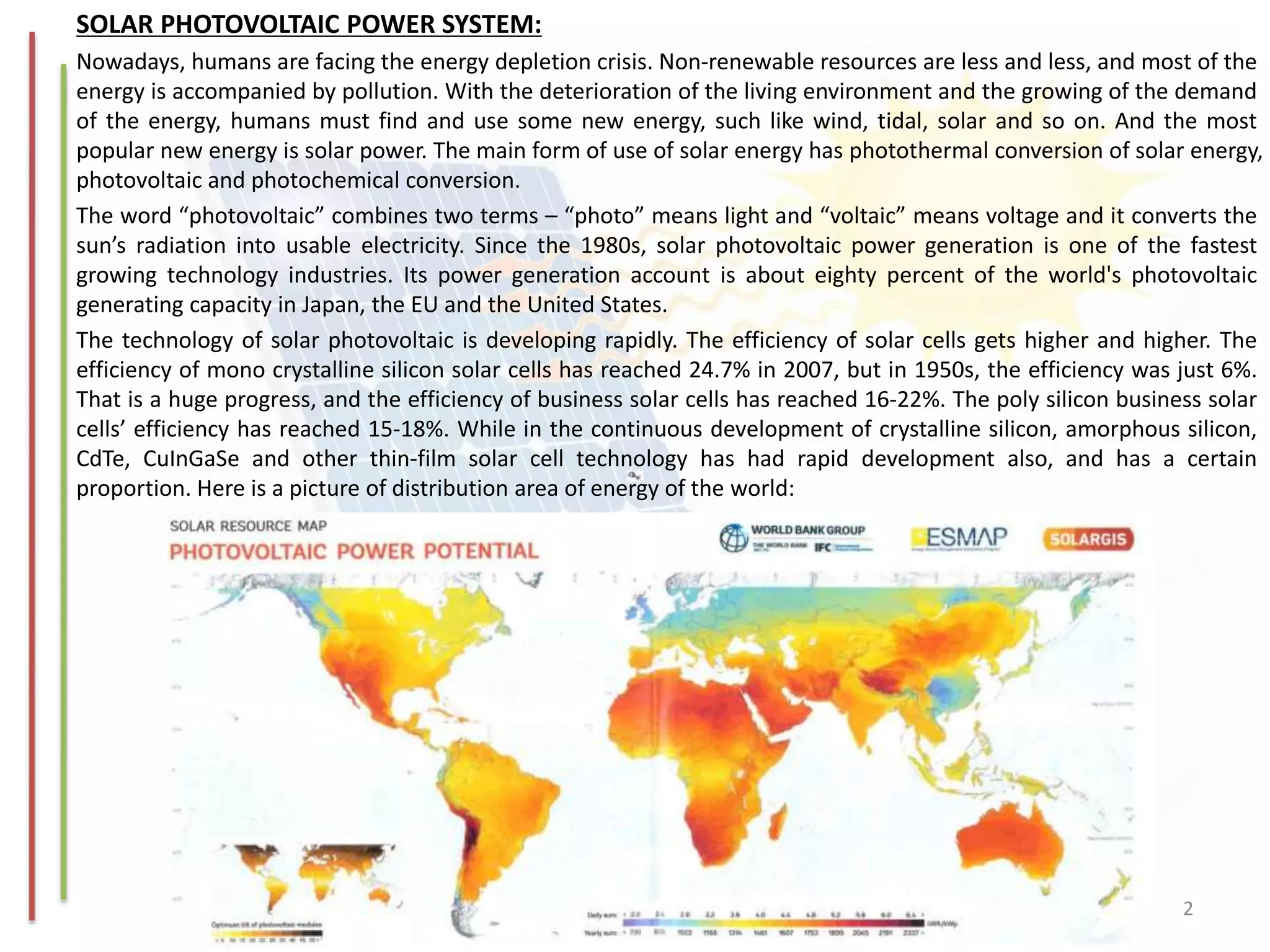 solar photovolatic power system | PPTX