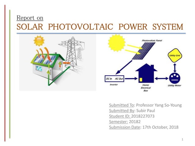 solar photovolatic power system | PPTX