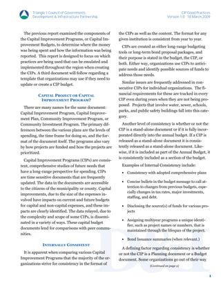 Best Practices for Capital Improvement Programs | PDF