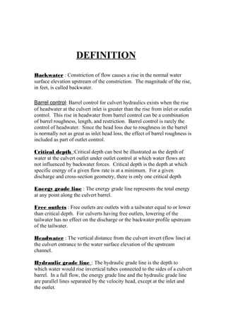 Minor Project Report On Construction of Pipe Culvert | DOC