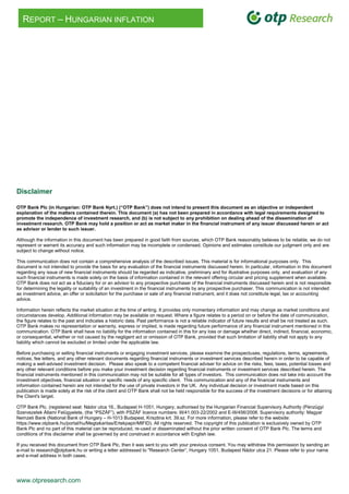 OTP Bank Report on inflation | PDF