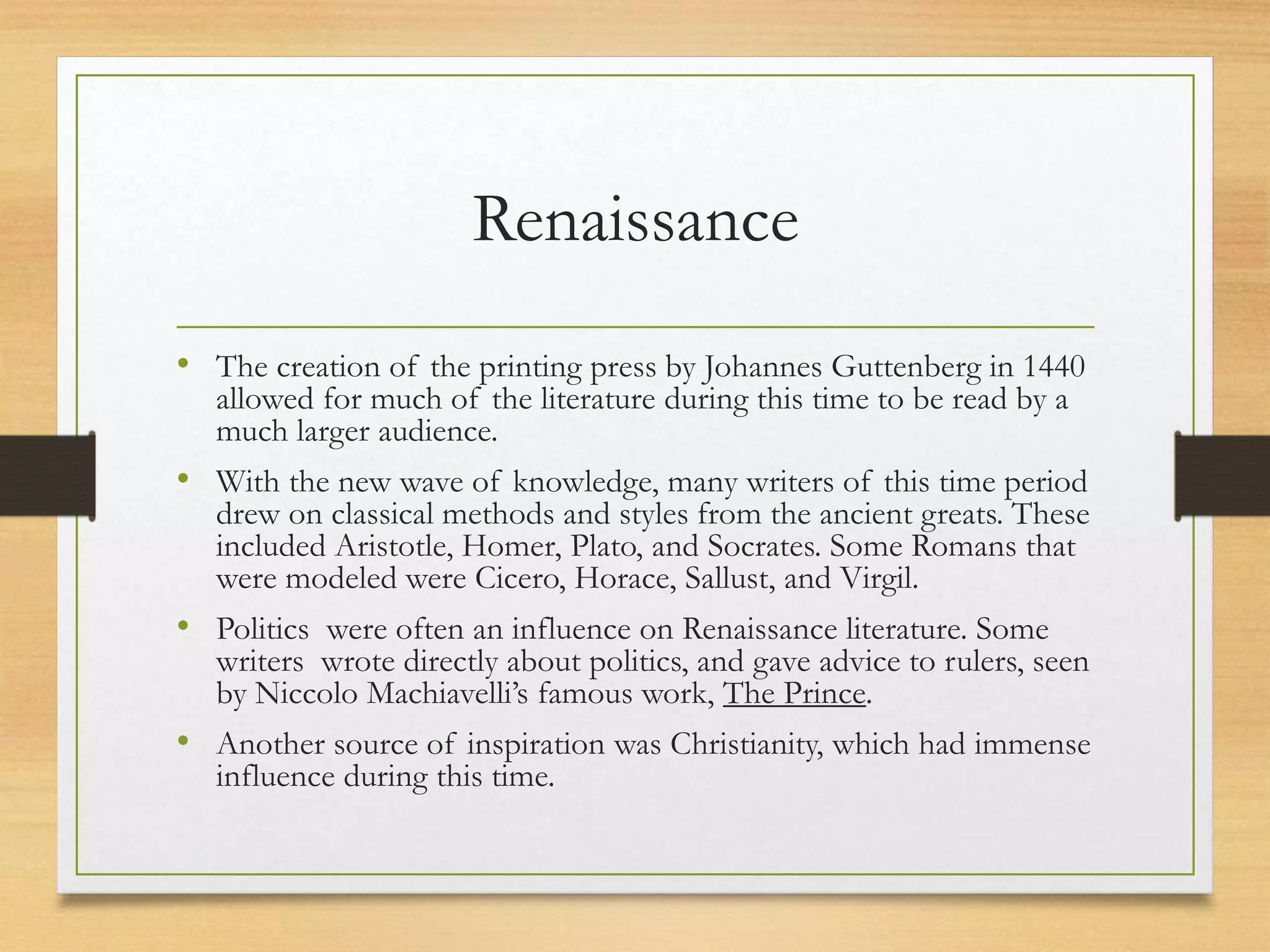 EUROPEAN LITERATURE | PPTX