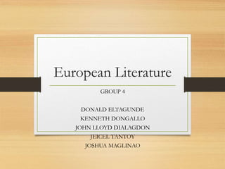 EUROPEAN LITERATURE | PPTX