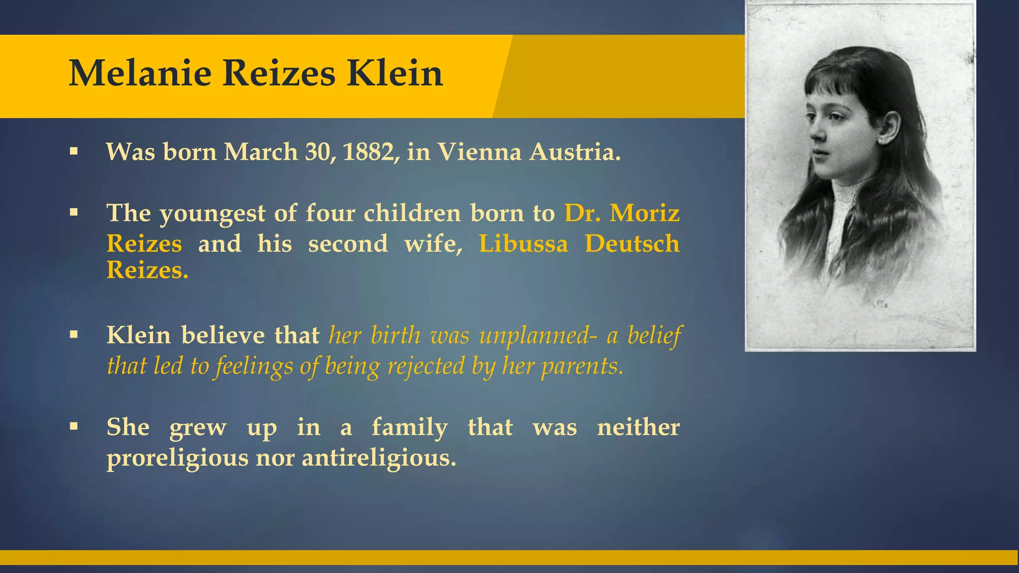 Object Relation Theory - Melanie Klein | PPTX