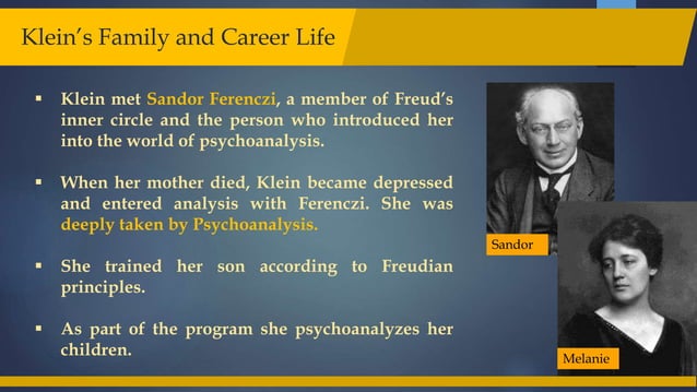 Object Relation Theory Melanie Klein Pptx