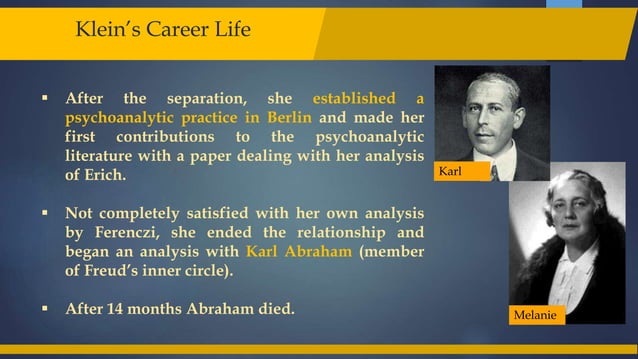 Object Relation Theory Melanie Klein Pptx