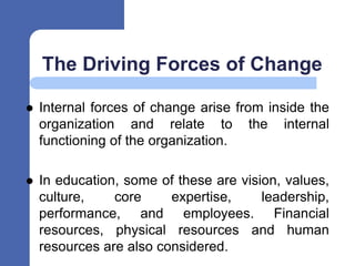 Forces of change in education | PPT