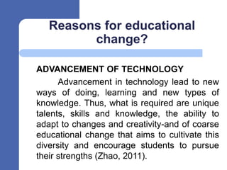 Forces of change in education | PPT