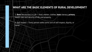 REPORT # 4 RURAL DEVELOPMENT | PPTX