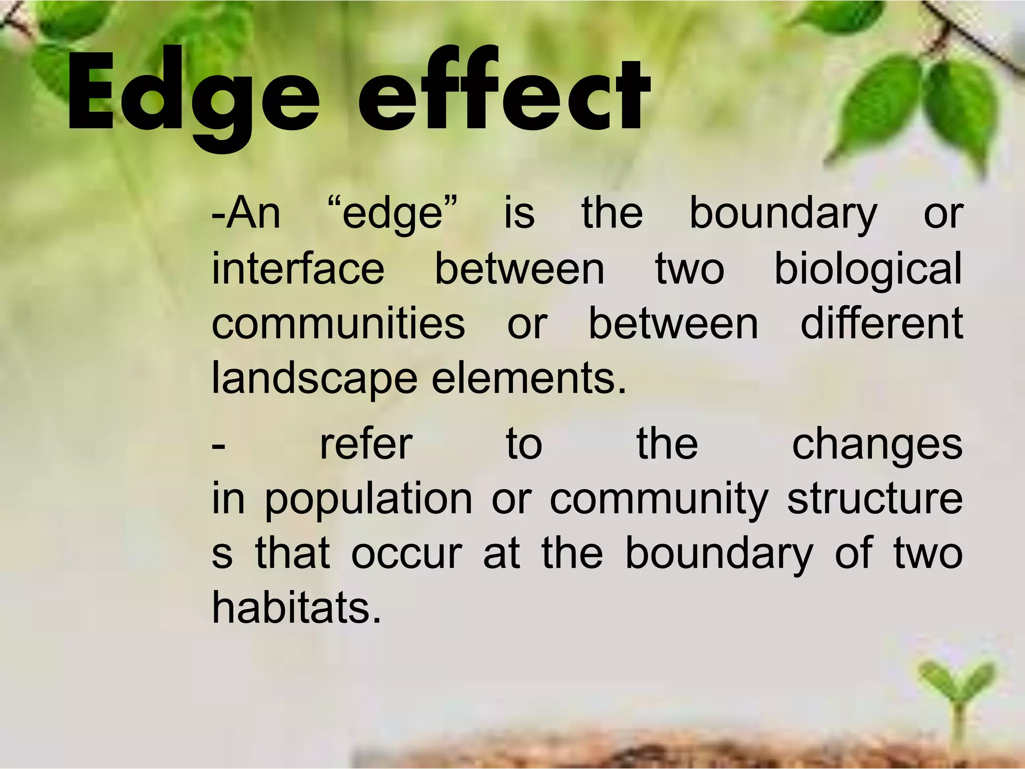 Ecotone and edge effects & ecological succession | PPTX
