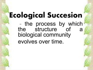 Ecotone and edge effects & ecological succession | PPTX