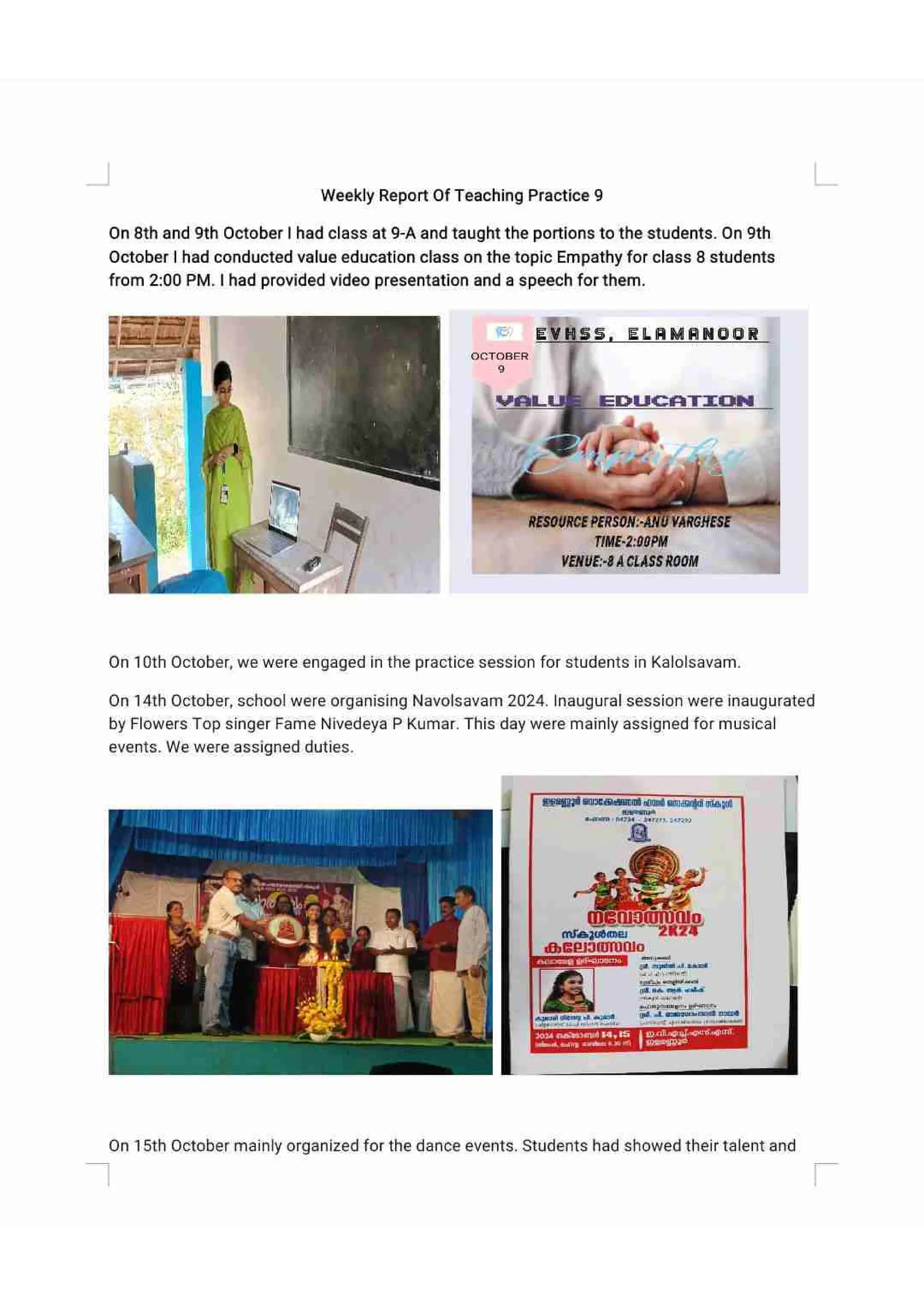 Teaching Practice Report 9 MTTC Pathanapuram | PDF