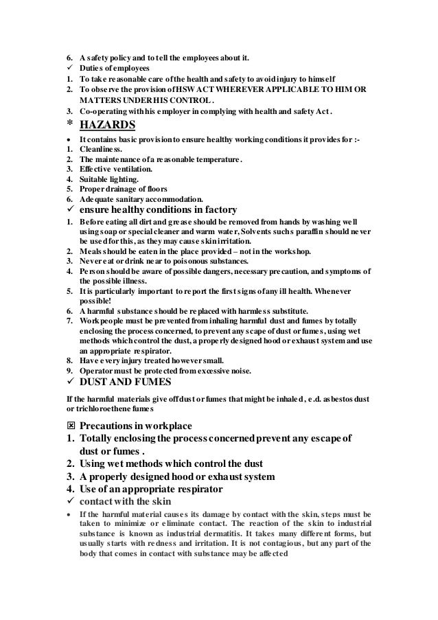 Report about industerial safety