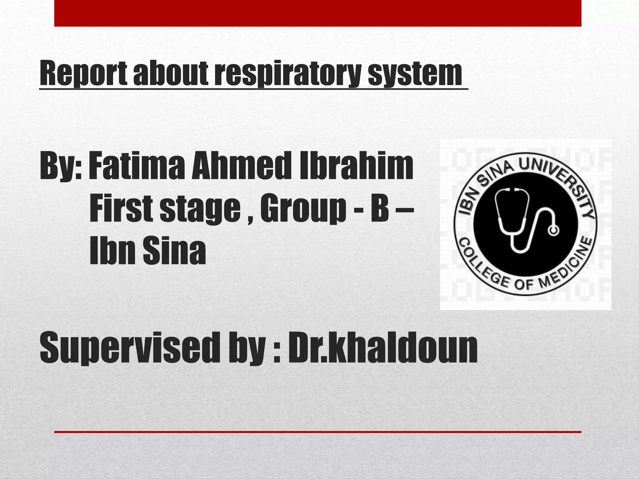 Respiratory System | PPTX