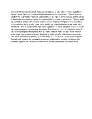 Report about the scorpion | PDF