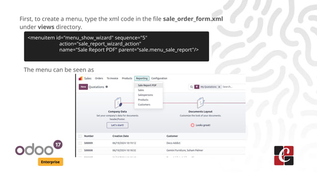 Report Actions In Odoo 17 - Odoo 17 Slides | PPTX