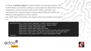 Report Actions In Odoo 17 - Odoo 17 Slides | PPTX