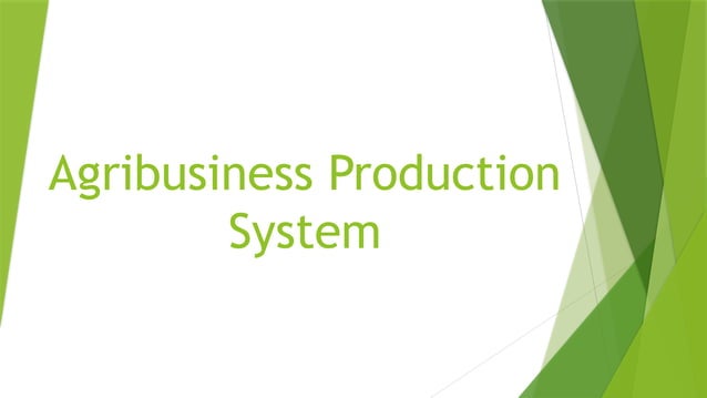 Agricultural Commodity System ( Agribusiness Production) | PPTX