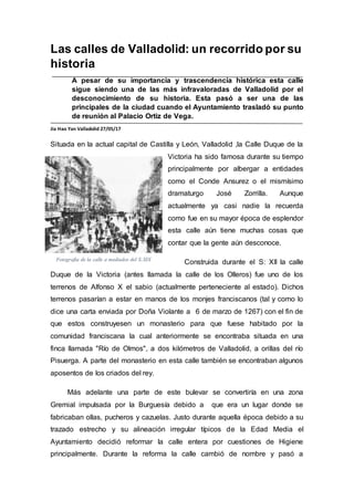 Reportaje calles de valladolid.docx