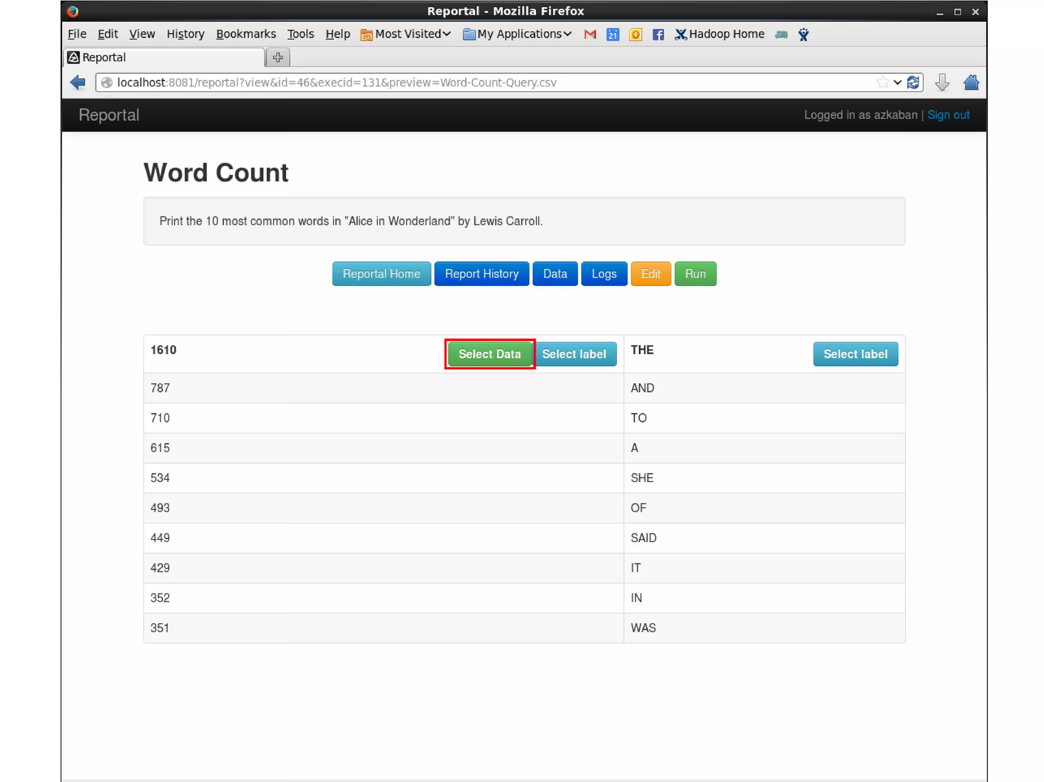 Reportal example | ODP