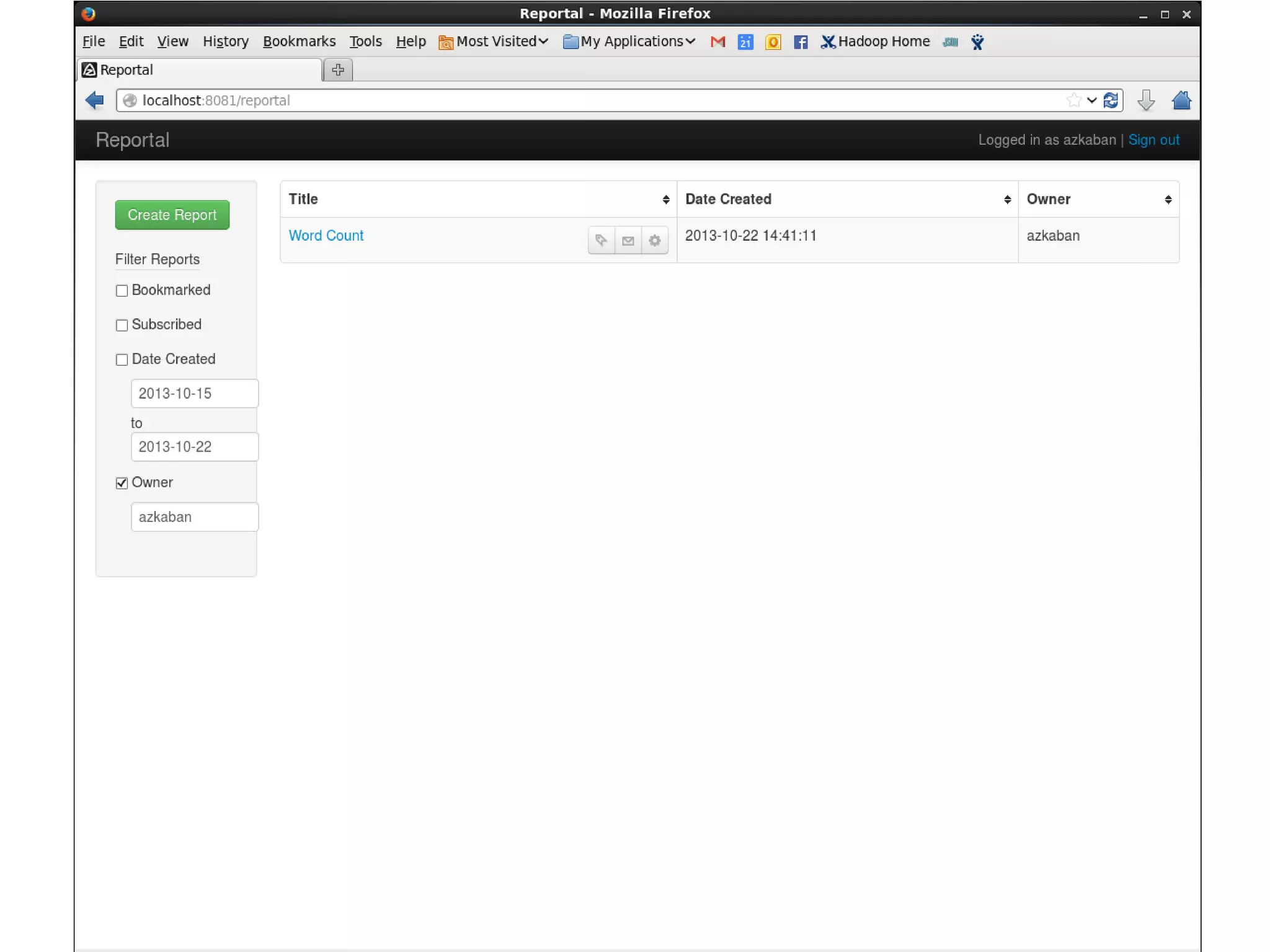 Reportal example | ODP