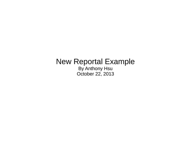 Reportal example | PPT