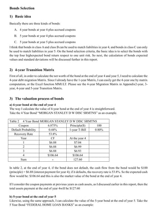 Asset-Liability Management | DOCX | Stocks and Bonds | Personal Investing