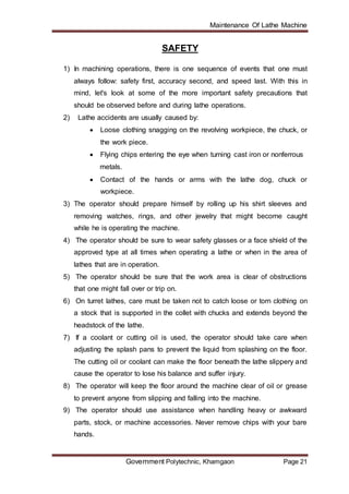 Lathe Machine | DOCX | Woodworking | Arts and Crafts