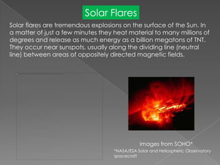 activities of the sun | PPTX | Space and Astronomy | Science