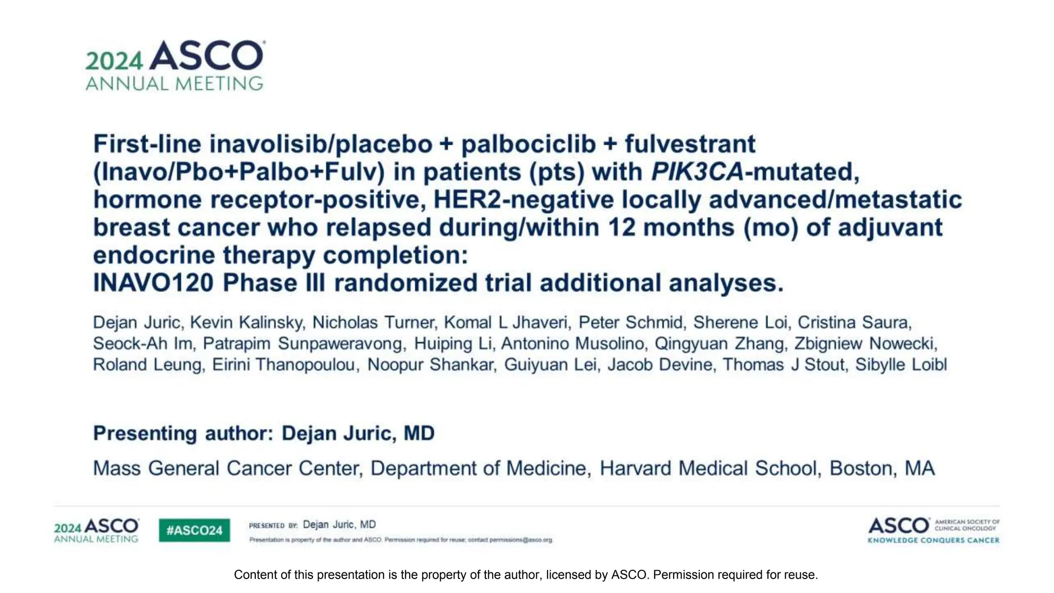 Report Back from ASCO 2024: Latest Updates on Metastatic Breast Cancer ...