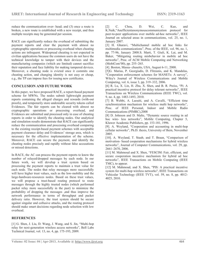 Report based payment scheme for multihop wireless networks | PDF