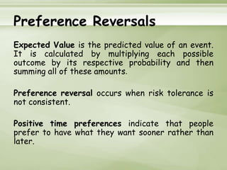 BEHAVIORAL ECONOMICS | PPT