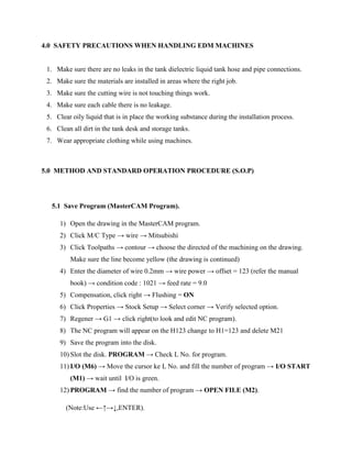 EDM wirecut report | DOCX