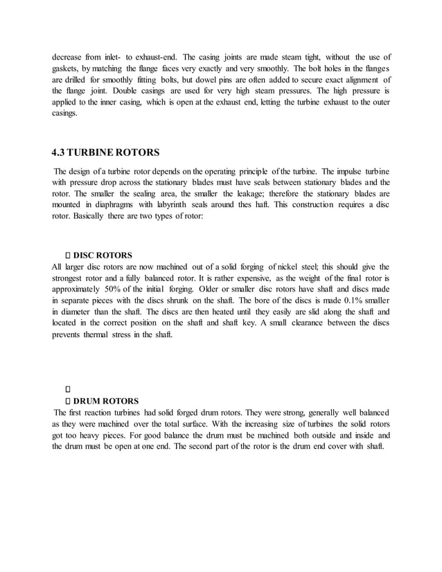 Turbine manufacturing at BHEL Haridwar | DOCX