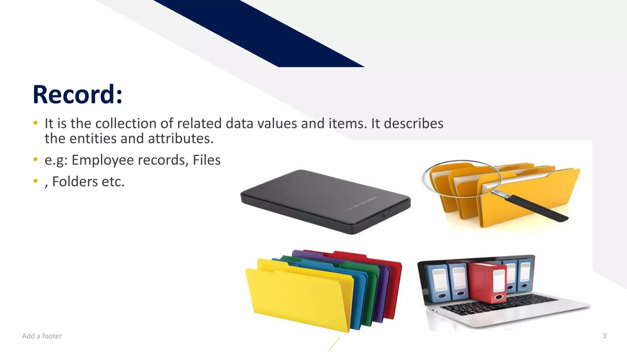 Report blocking ,management of files in secondry memory , static vs ...