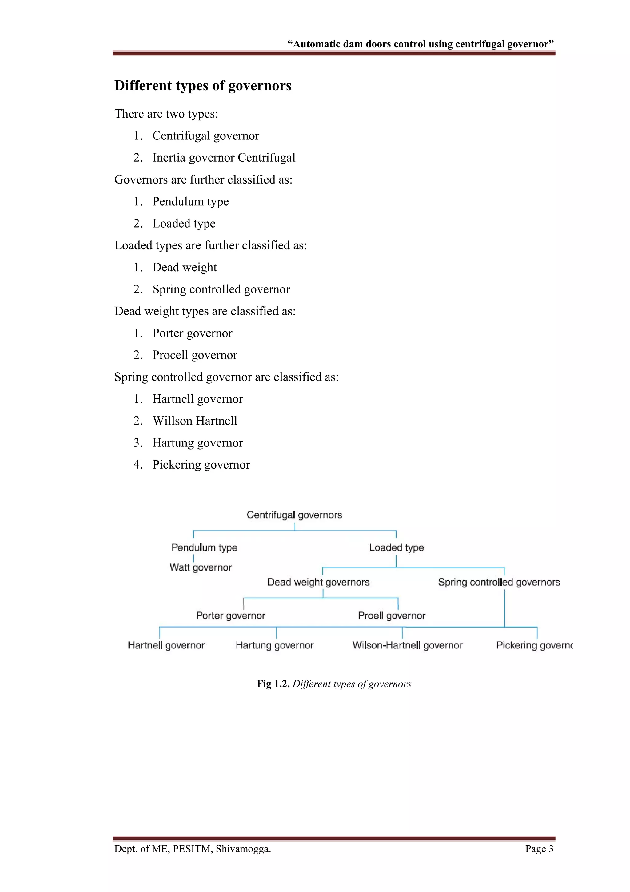 AUTOMATIC DAM DOOR CONTROL USING CENTRIFUGAL GOVERNOR | PDF