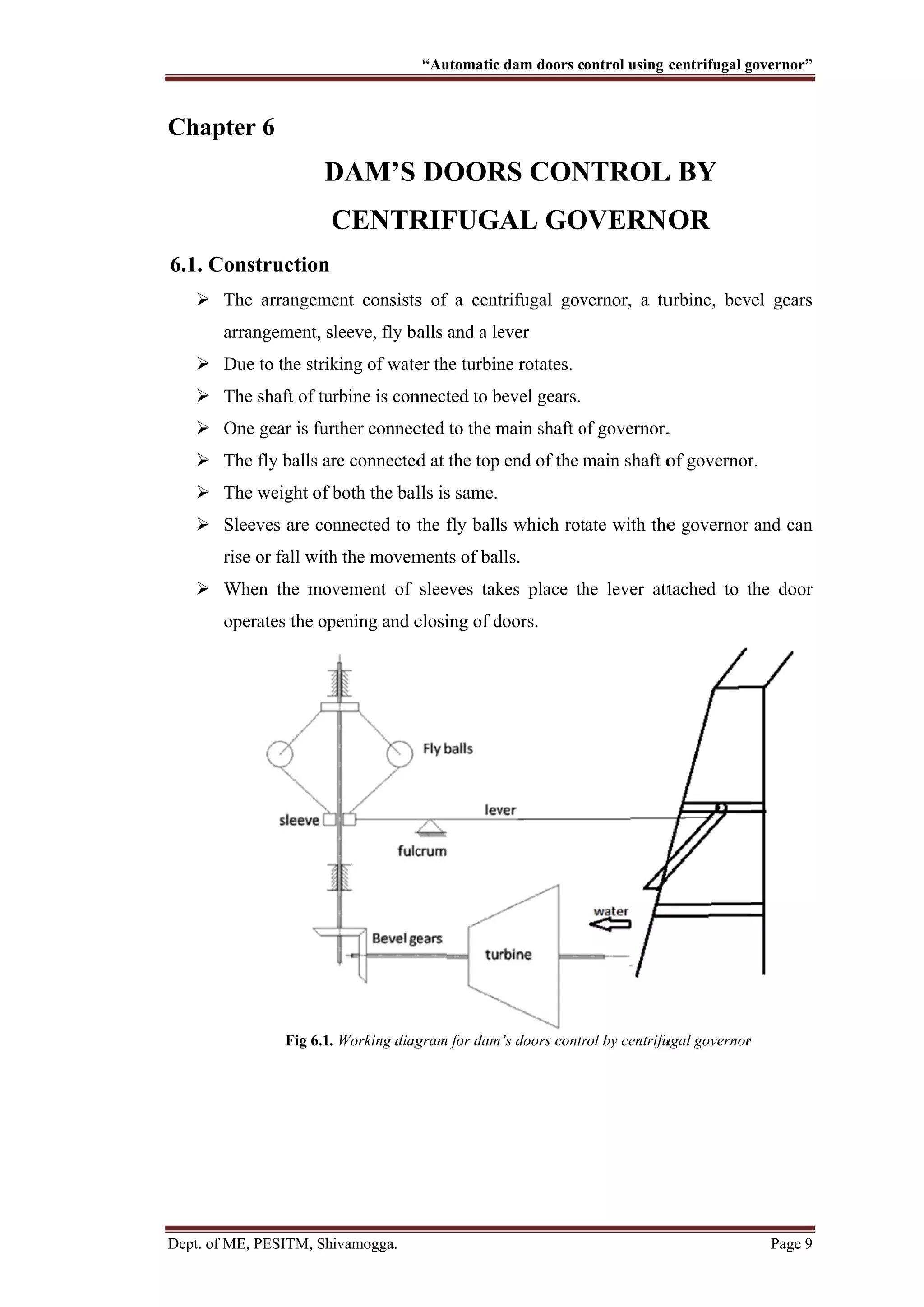 AUTOMATIC DAM DOOR CONTROL USING CENTRIFUGAL GOVERNOR | PDF