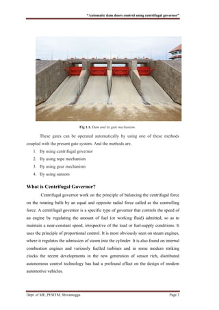 AUTOMATIC DAM DOOR CONTROL USING CENTRIFUGAL GOVERNOR | PDF
