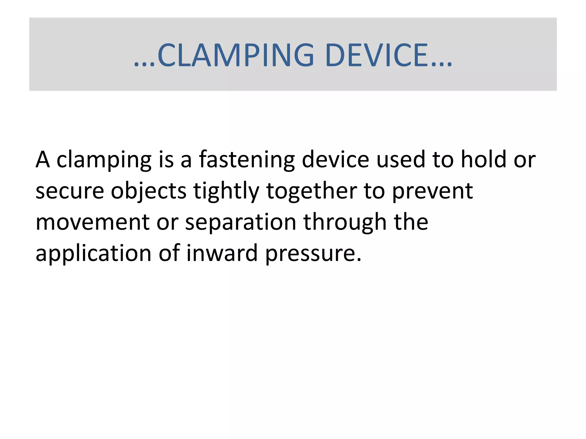 clamping mechanisms | PDF