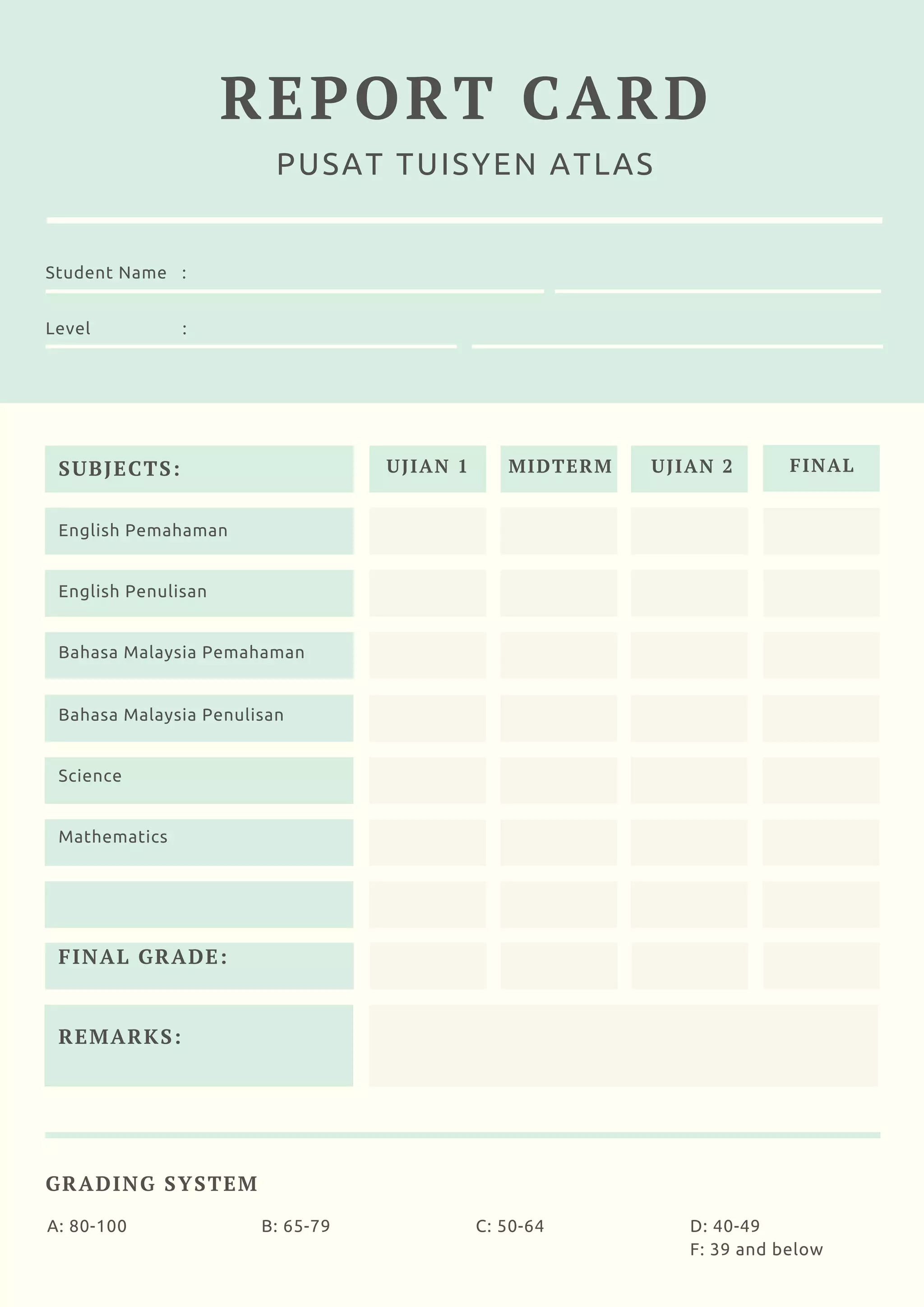 Report card students | PDF