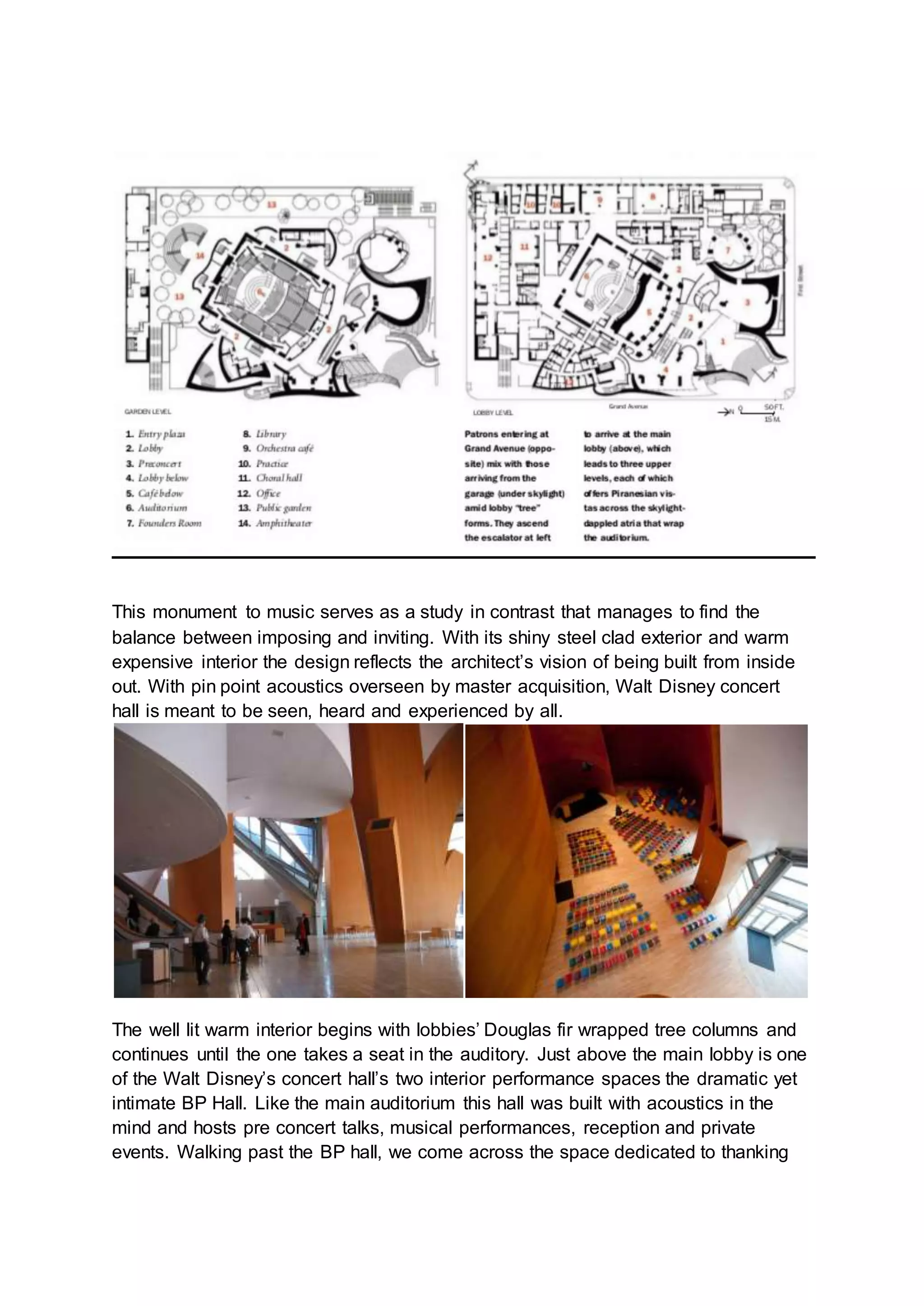 Walt Disney Concert Hall Plan