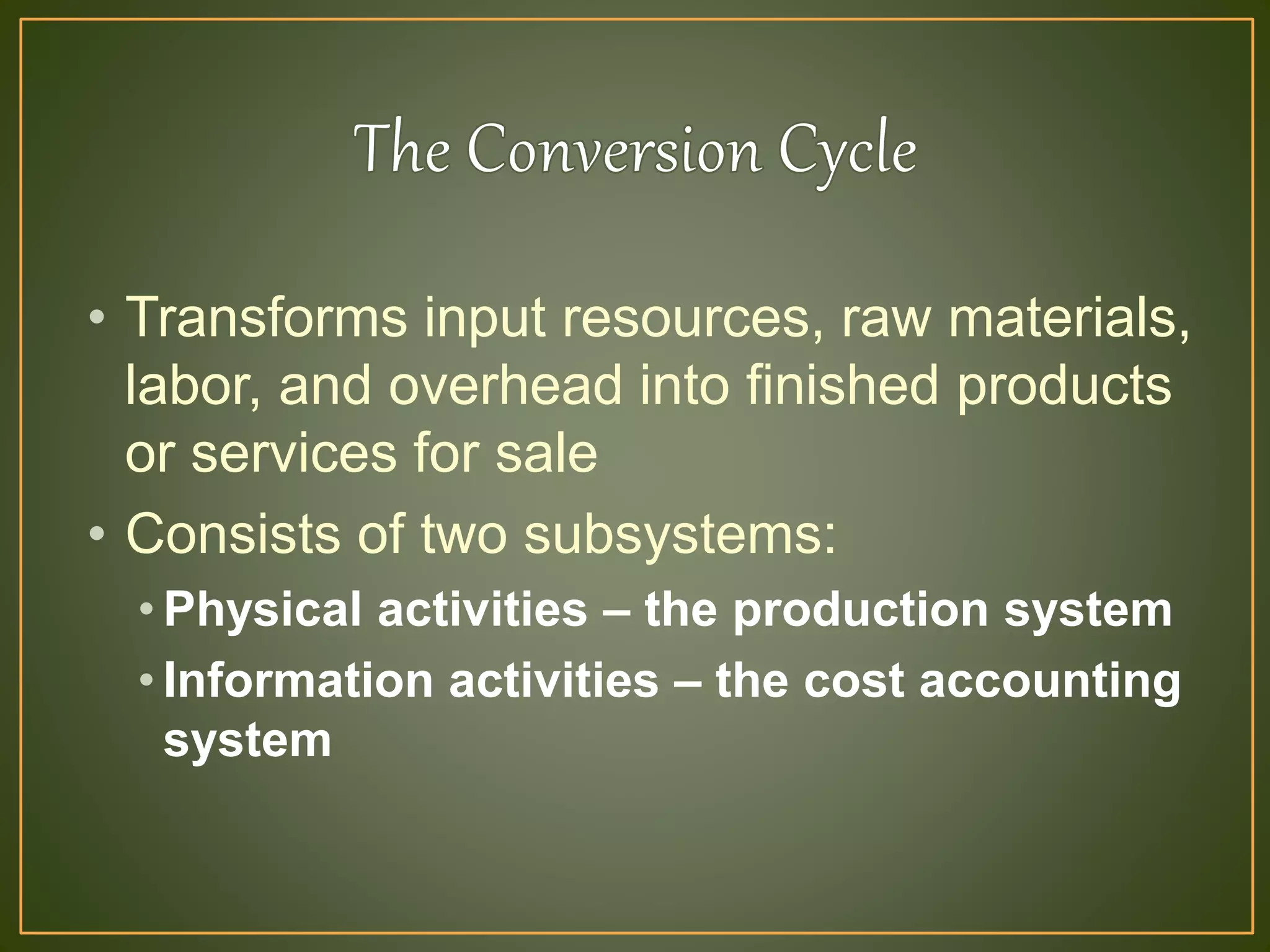 Report AIS chapter 7- Conversion Cycle | PPTX